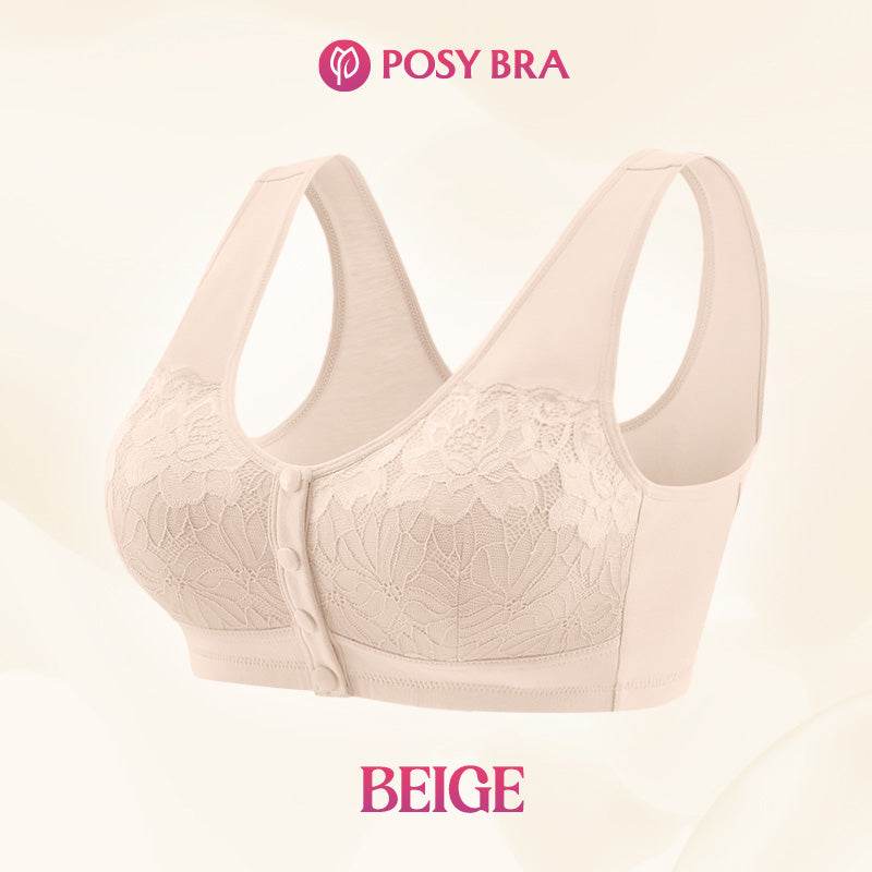 Posy Bra - Comfortable Front Button Wireless Shaping Bra – FOFOPO